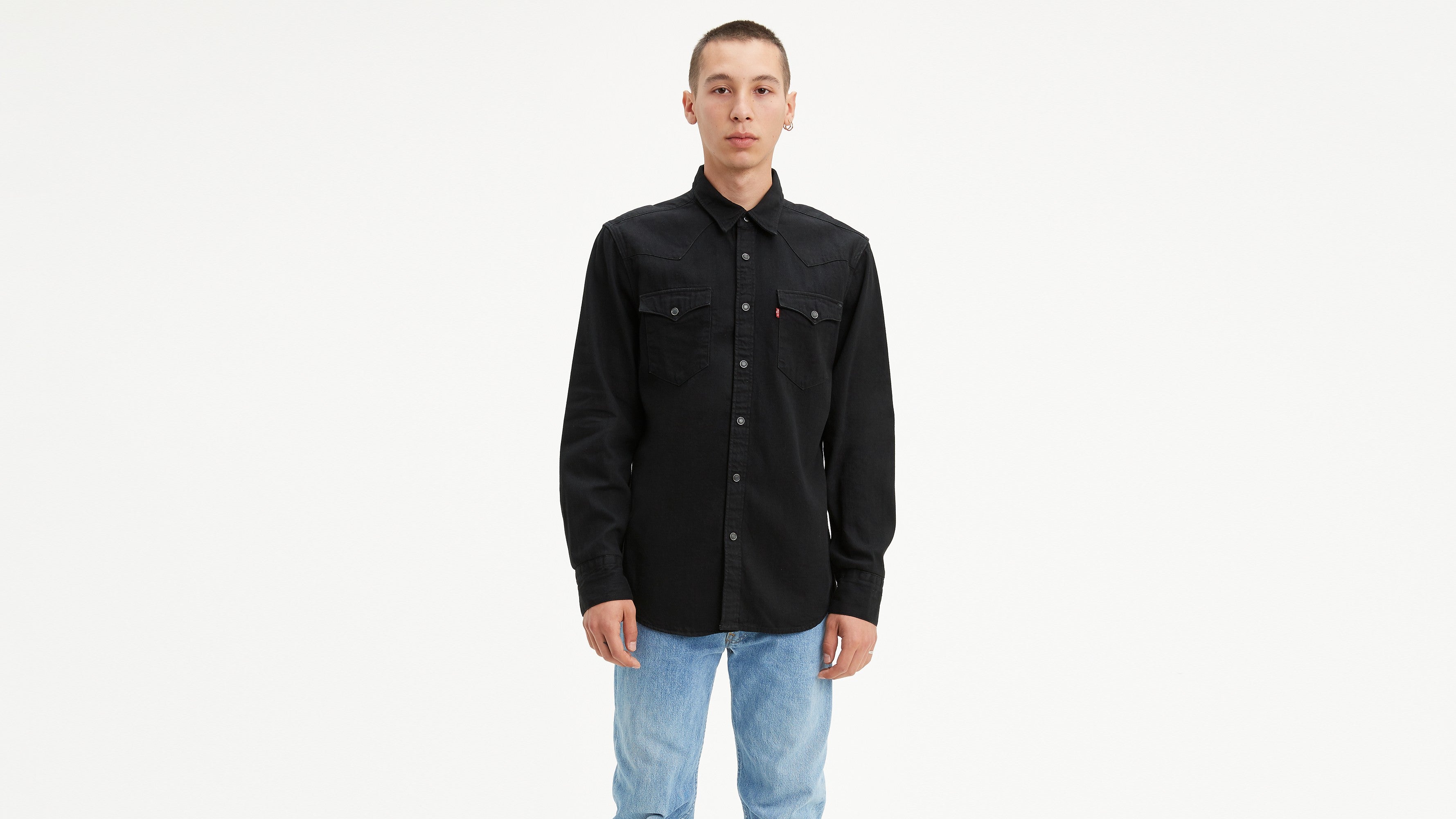 Men's Barstow Standard Fit Western Shirt in Black