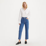 Women's Ribcage Ankle Jeans in Jazz Pop Wash - Straight Fit